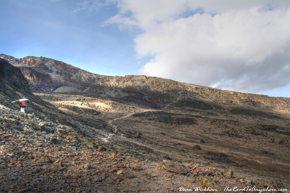 Long Path Across an Alpine Desert on Mount Kilimanjaro, Tanzania ...
